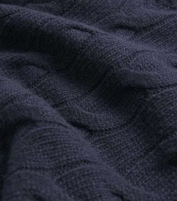 Ralph Lauren Purple Label Cashmere Cable-knit Sweater - Navy