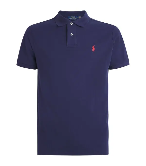 Polo Ralph Lauren Custom-fit Cotton Mesh Polo Shirt - Navy