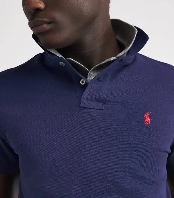 Polo Ralph Lauren Custom-fit Cotton Mesh Polo Shirt - Navy