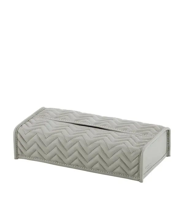 RIVIERE Herringbone Quilted Rectangular Box - Grey