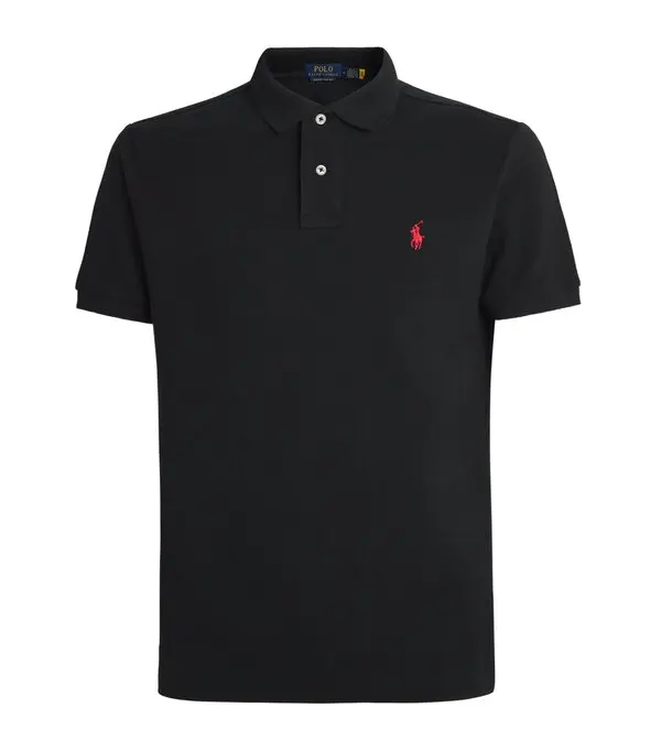 Polo Ralph Lauren Cotton Mesh Custom-fit Polo Shirt - Black