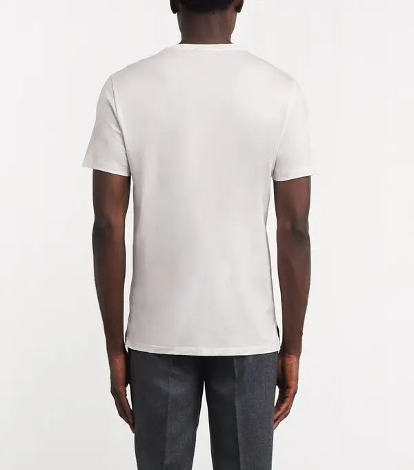 Ralph Lauren Purple Label Cotton Embroidered T-shirt - White