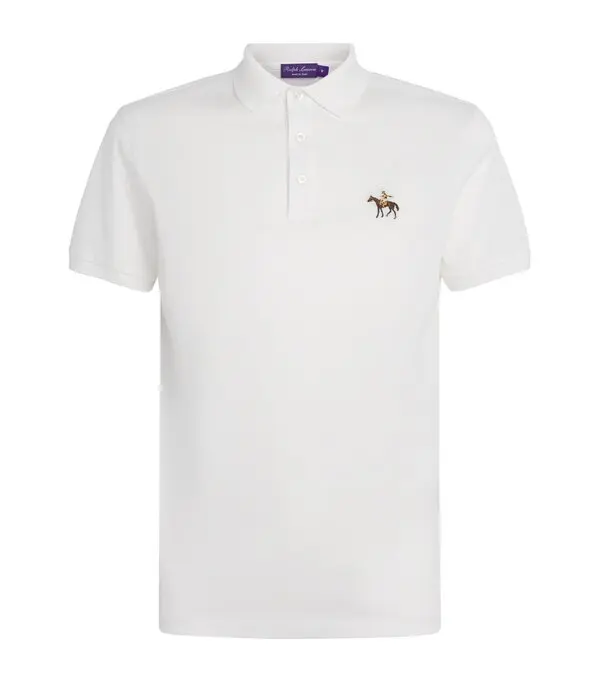 Ralph Lauren Purple Label Cotton Logo Polo Shirt - White
