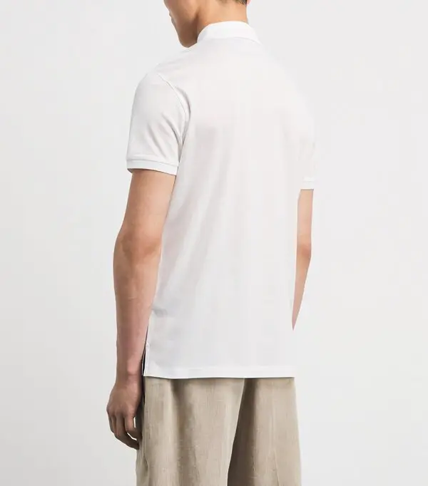Ralph Lauren Purple Label Cotton Logo Polo Shirt - White