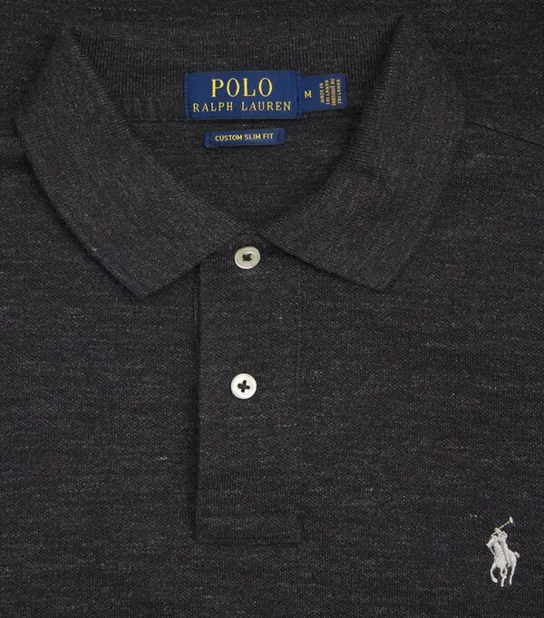Polo Ralph Lauren Cotton Mesh Custom-fit Polo Shirt - Grey
