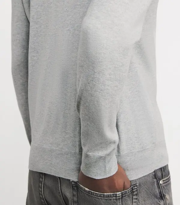 Polo Ralph Lauren Pima Cotton V-neck Sweater - Grey