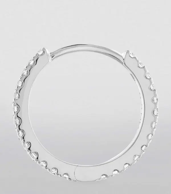 MARIA TASH Diamond Eternity Single Hoop Earring - White