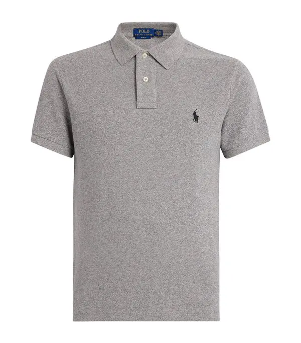 Polo Ralph Lauren Embroidered Logo Polo Shirt - Grey