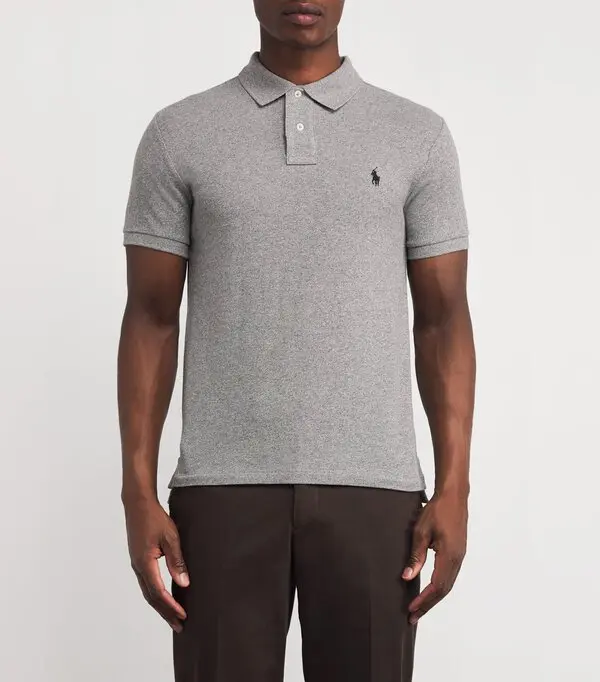 Polo Ralph Lauren Embroidered Logo Polo Shirt - Grey