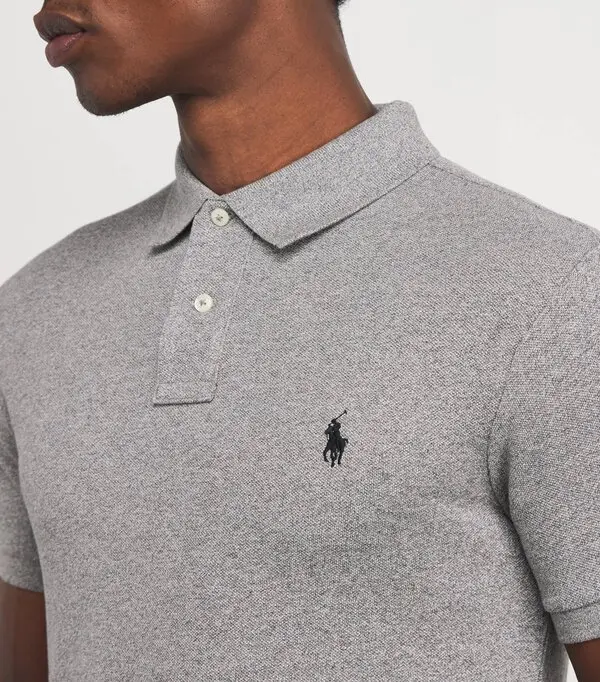 Polo Ralph Lauren Embroidered Logo Polo Shirt - Grey