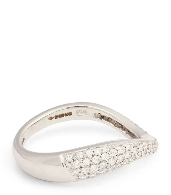 KAVANT & SHARART Gold And Diamond Talay Flow Wave Ring
