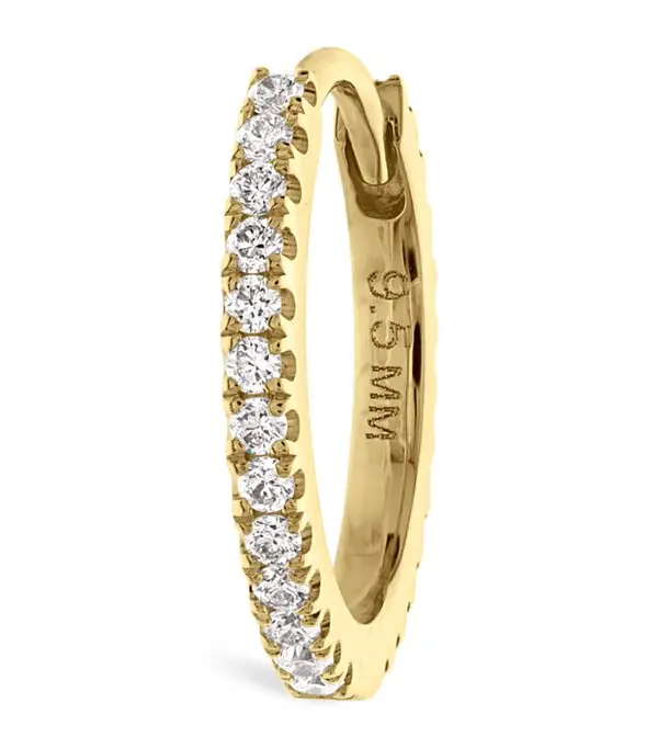 MARIA TASH Diamond Eternity Single Hoop Earring - Gold