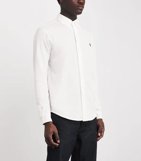 Polo Ralph Lauren Cotton Textured Polo Shirt - White