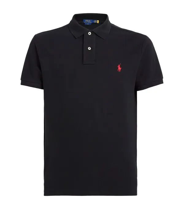 Polo Ralph Lauren Cotton Mesh Slim-fit Polo Shirt - Black