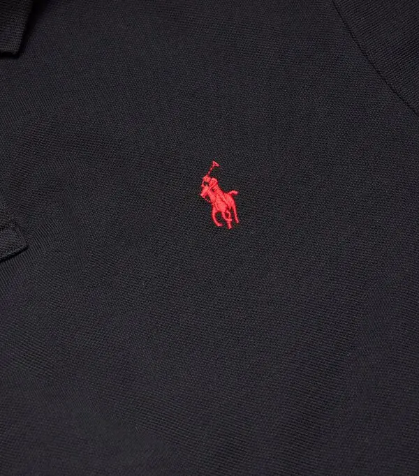 Polo Ralph Lauren Cotton Mesh Slim-fit Polo Shirt - Black