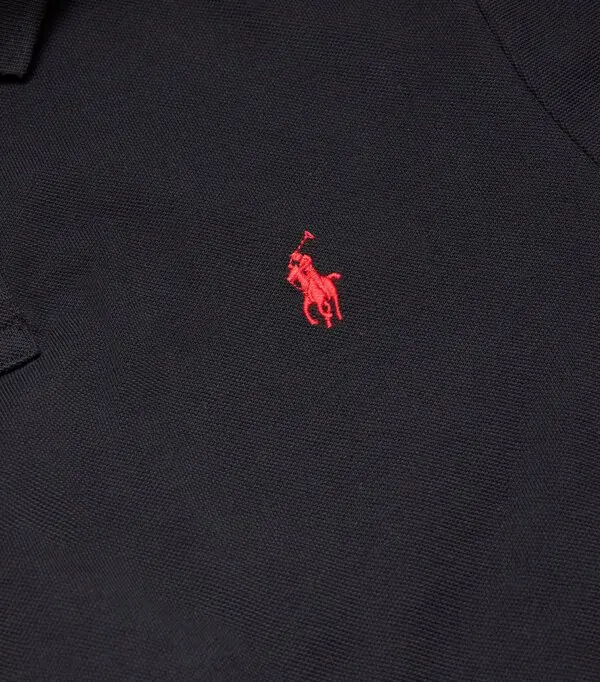 Polo Ralph Lauren Cotton Mesh Slim-fit Polo Shirt - Black