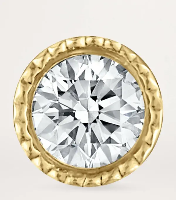 MARIA TASH Scalloped Set Diamond Threaded Stud Earring - Gold
