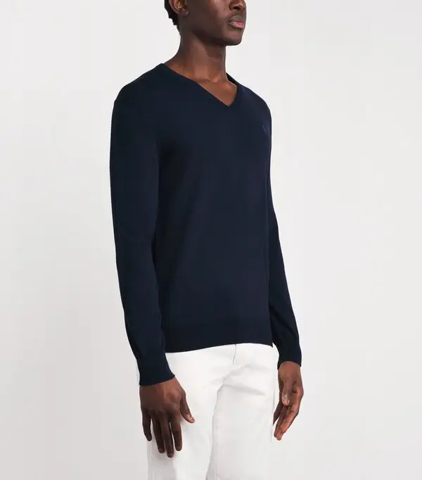 Polo Ralph Lauren Cotton V-neck Sweater - Navy