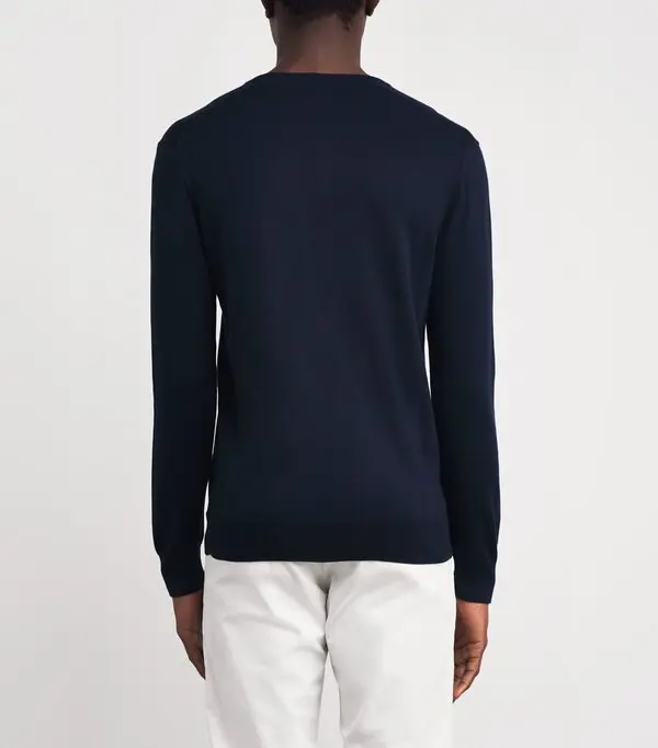 Polo Ralph Lauren Cotton V-neck Sweater - Navy