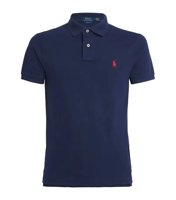 Polo Ralph Lauren Cotton Mesh Slim-fit Polo Shirt - Navy