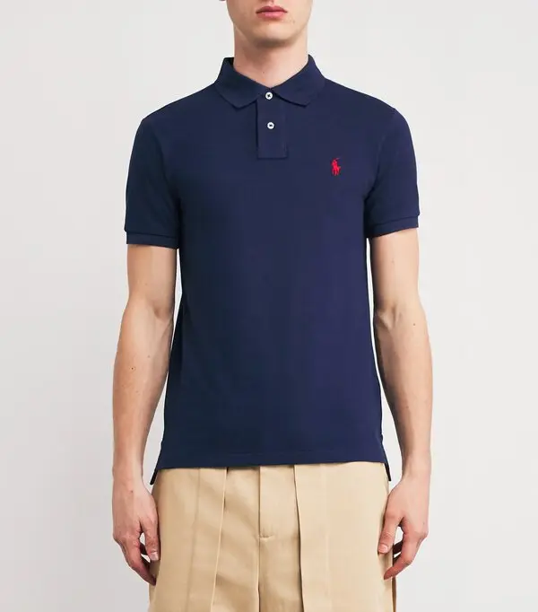Polo Ralph Lauren Cotton Mesh Slim-fit Polo Shirt - Navy