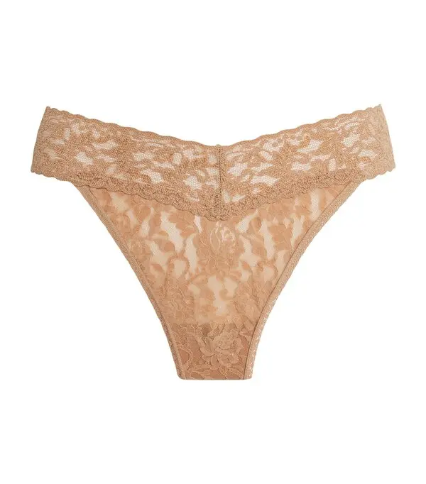 Hanky Panky Original Lace Thong - Beige