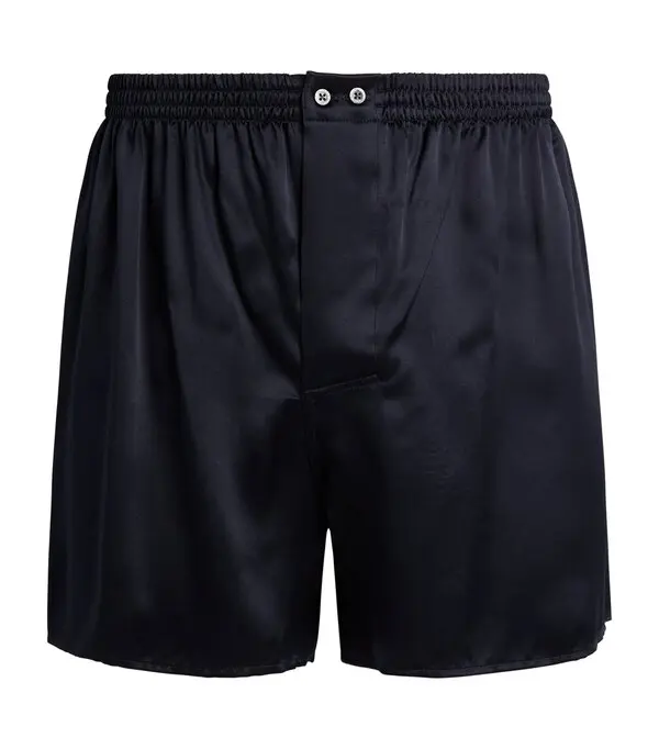 Zimmerli Silk Boxers - Navy