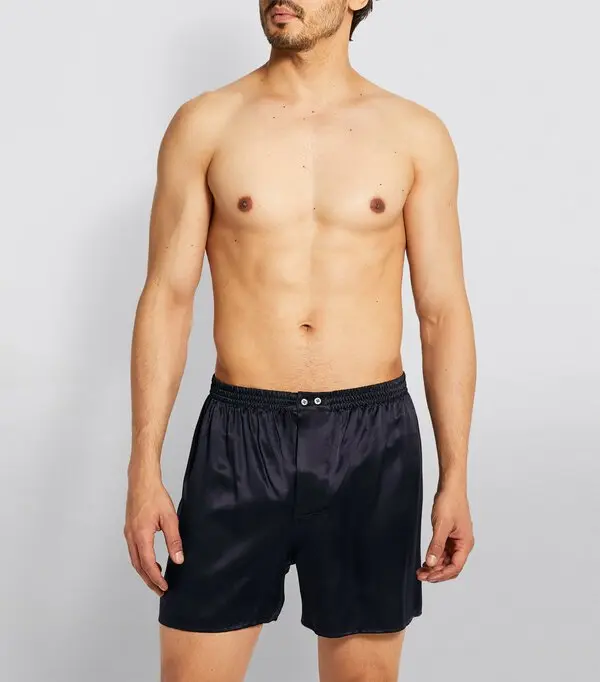 Zimmerli Silk Boxers - Navy