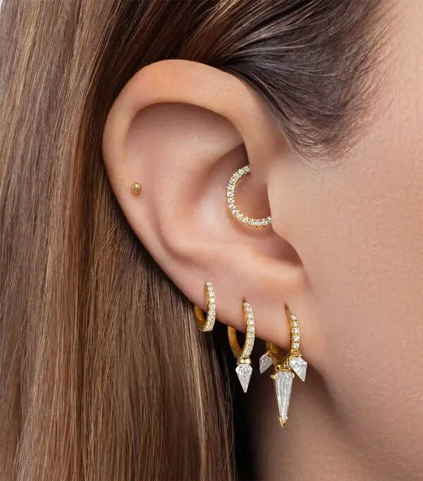MARIA TASH Yellow Ball Threaded Stud Earring - Gold