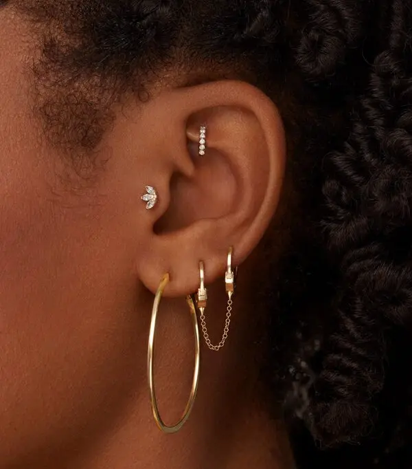 MARIA TASH Invisible Set Diamond Eternity Hoop Earring