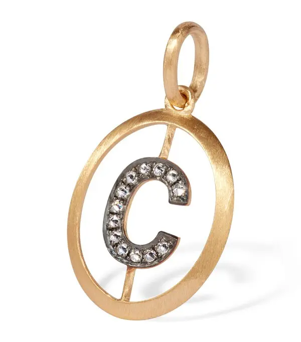 Annoushka Yellow And Diamond Initial C Pendant - Gold