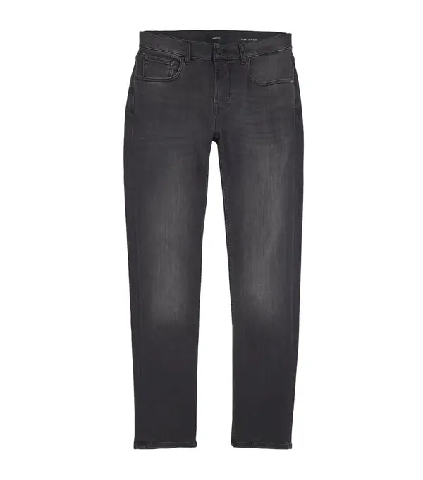 7 For All Mankind Slimmy Tapered Luxe Performance Jeans - Black
