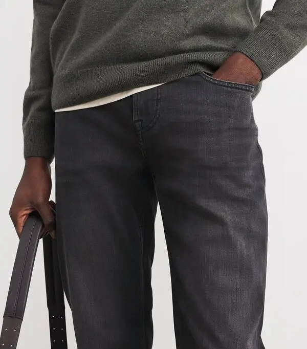 7 For All Mankind Slimmy Tapered Luxe Performance Jeans - Black