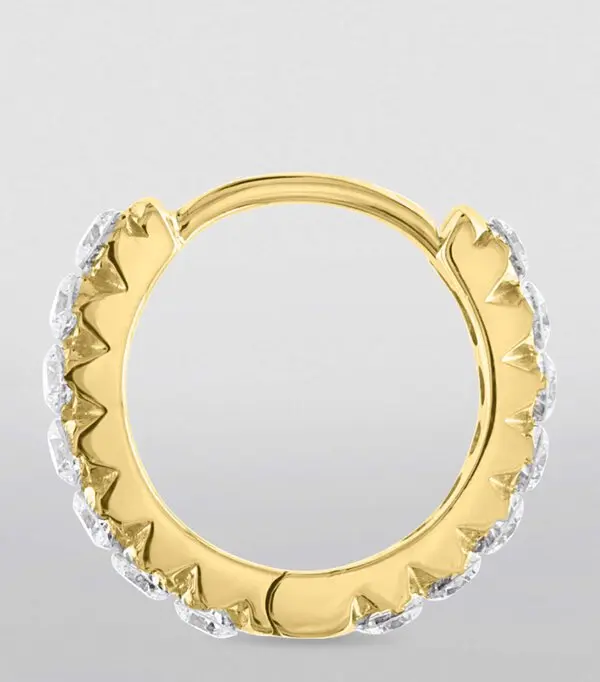 MARIA TASH Invisible Set Diamond Eternity Hoop Earring - Gold