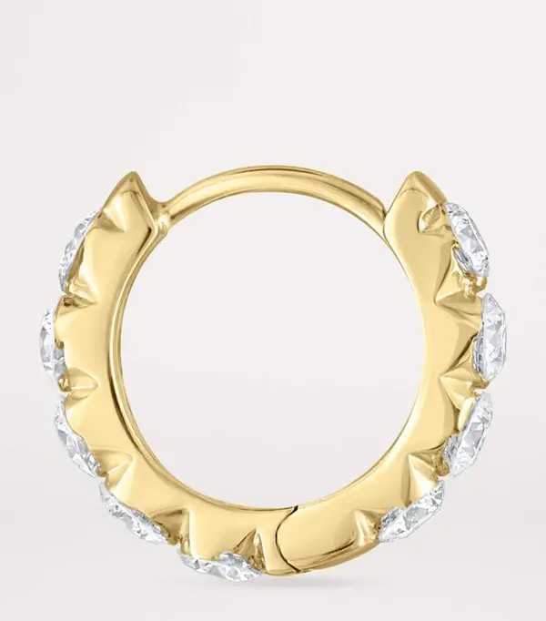 MARIA TASH Invisible Set Large Diamond Eternity Hoop Earring