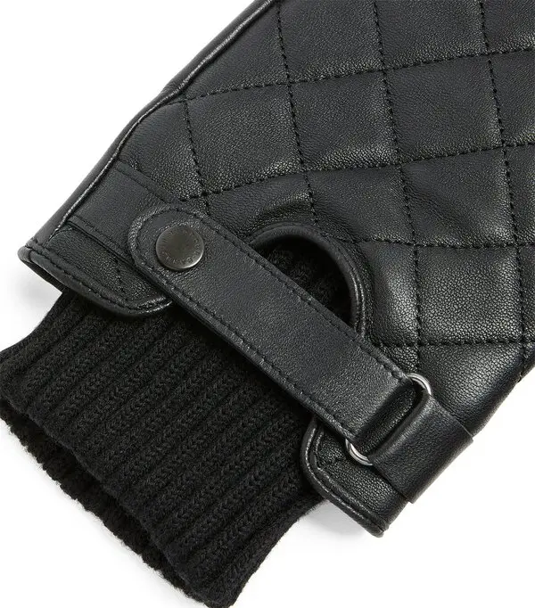 Barbour Quilted Leather Gloves