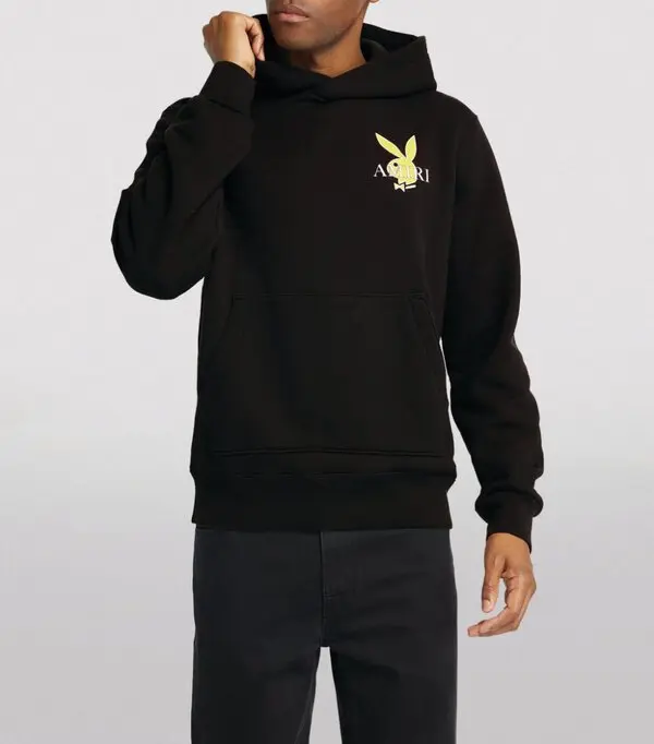 AMIRI Playboy Logo Hoodie Blackアミリ パーカー AMIRI × PLAYBOY アミリ プレイボーイ ロゴプリントパーカー
