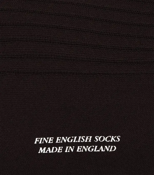 Pantherella Egyptian Cotton Lisle Short Socks - Black