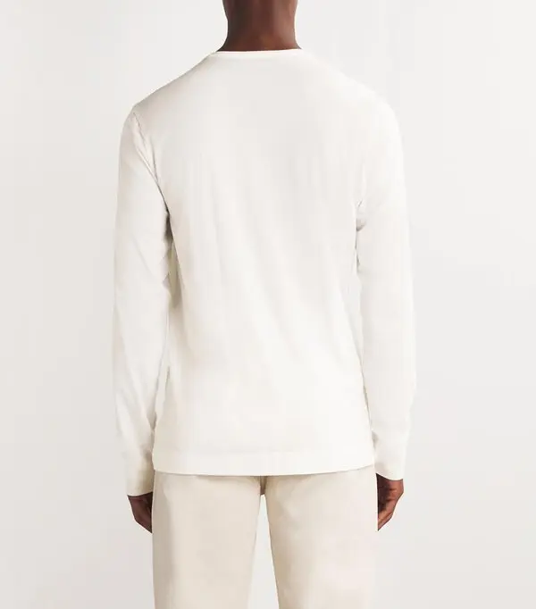 Paige Long-sleeved Henley Top - White