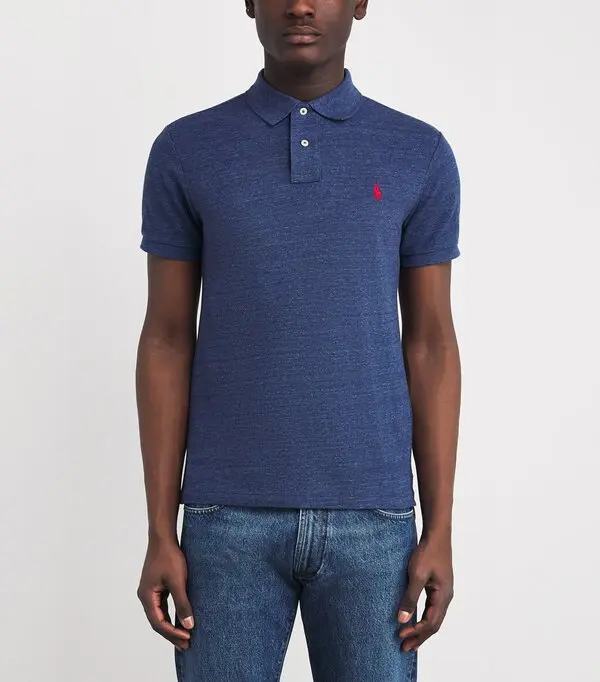 Polo Ralph Lauren Cotton Mesh Slim-fit Polo Shirt - Blue