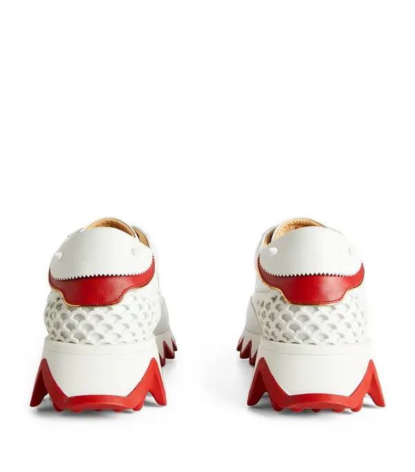 CHRISTIAN LOUBOUTIN Loubishark Leather Sneakers - White