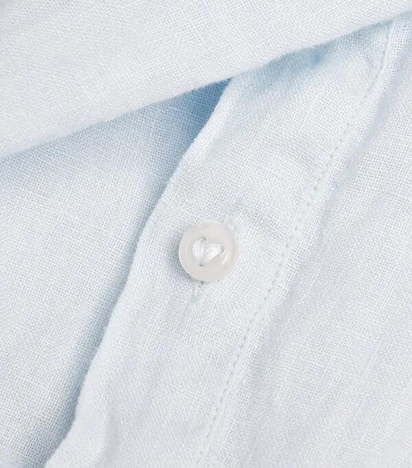 Vilebrequin Linen Embroidered Caroubis Shirt - Blue