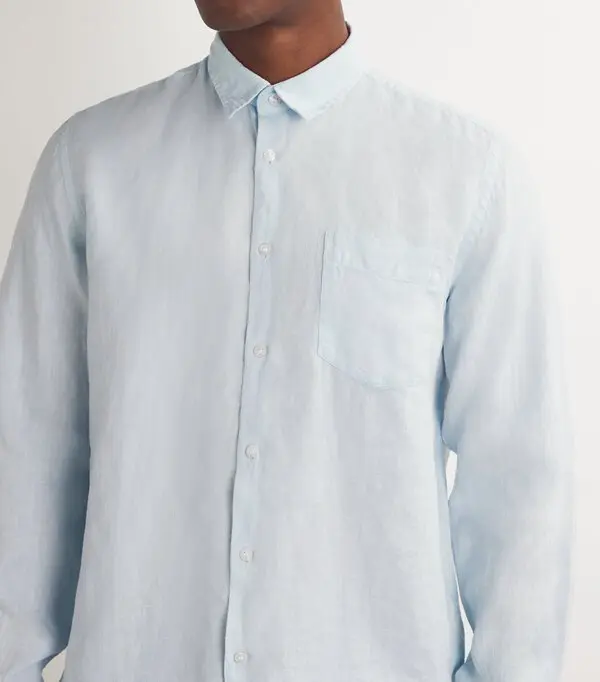 Vilebrequin Linen Embroidered Caroubis Shirt - Blue