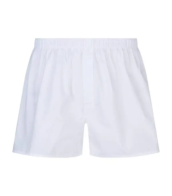 Sunspel Cotton Boxer Shorts - White