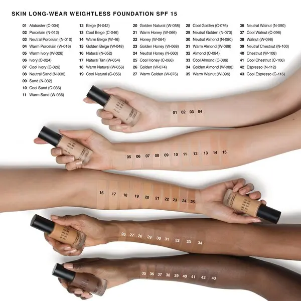 Bobbi Brown Skin Long-wear Weightless Foundation Spf 15