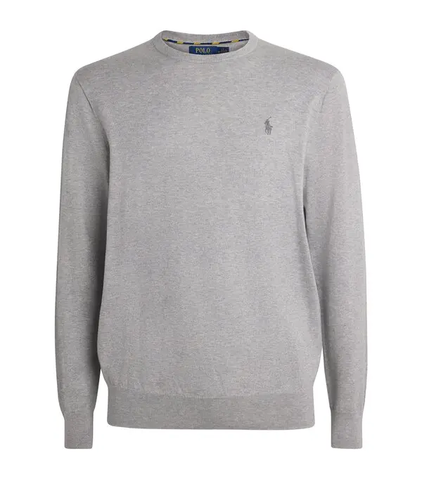 Polo Ralph Lauren Pima Cotton Polo Pony Sweater - Grey