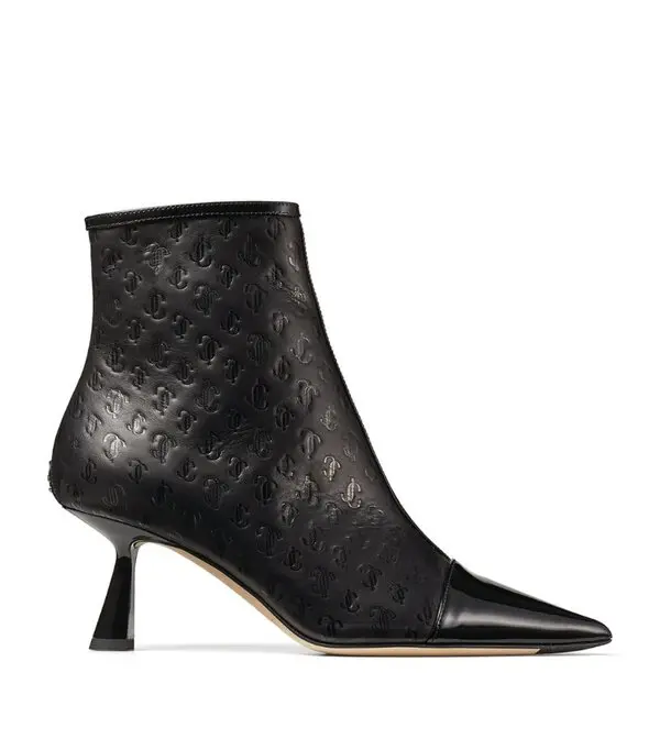 Jimmy Choo Kix/Z 65 Leather Ankle Boots In Black - 49% Off