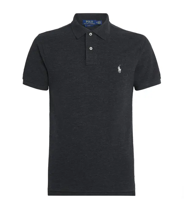 Polo Ralph Lauren Cotton Mesh Slim-fit Polo Shirt - Black