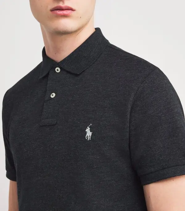 Polo Ralph Lauren Cotton Mesh Slim-fit Polo Shirt - Black