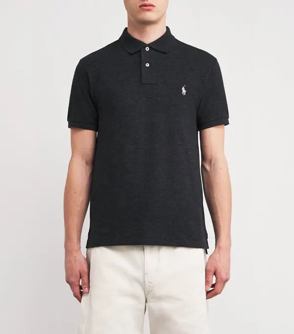 Polo Ralph Lauren Cotton Mesh Slim-fit Polo Shirt - Black